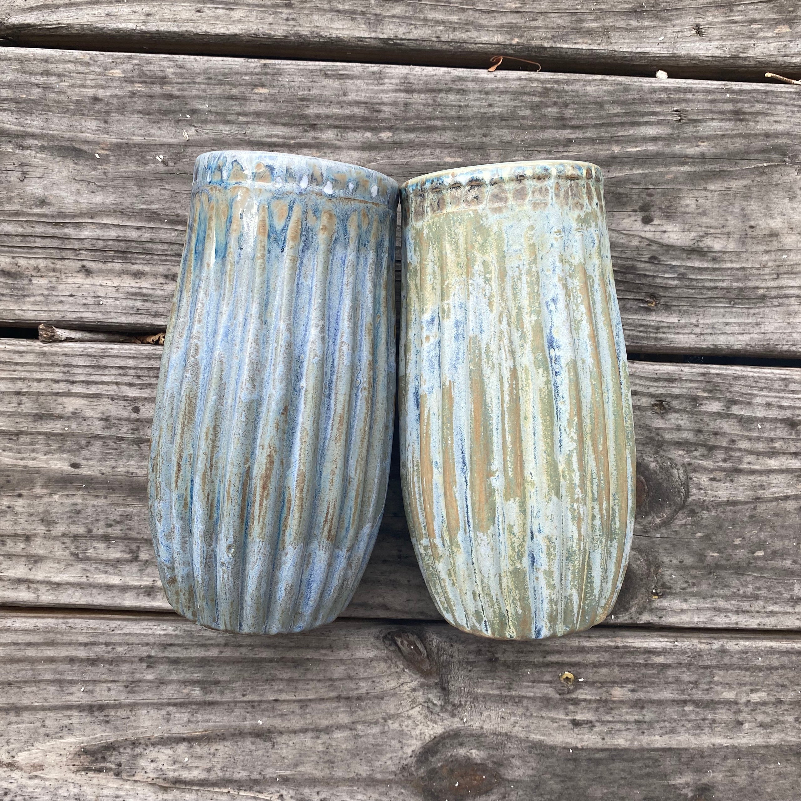 Pleated Vase | Vixon's Pottery